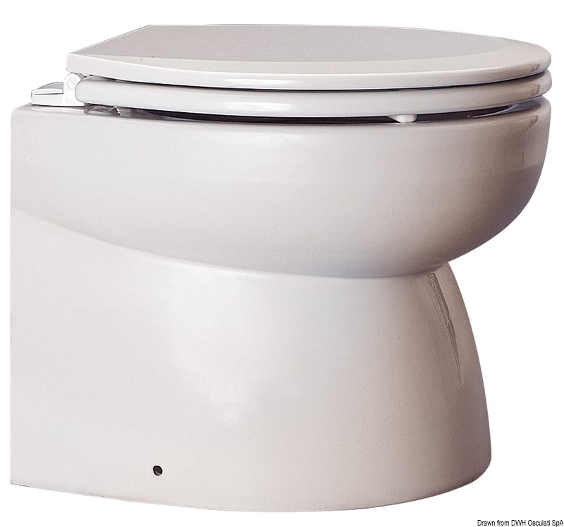 Elektrisches Einbau-WC aus weißem Porzellan HOCH 12V